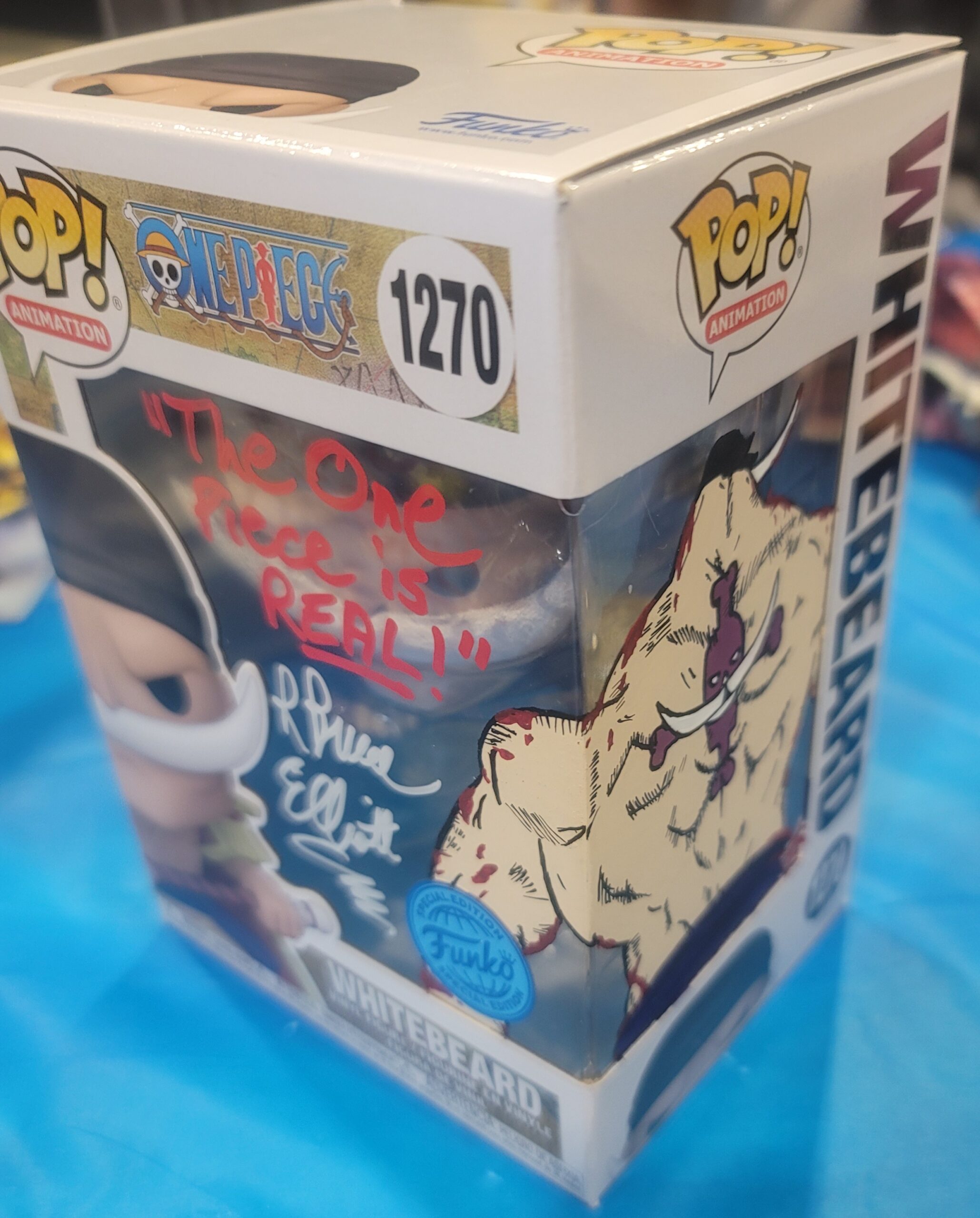 1270 One Piece_ Whitebeard (signed) (custom art) (funko exclusive ...