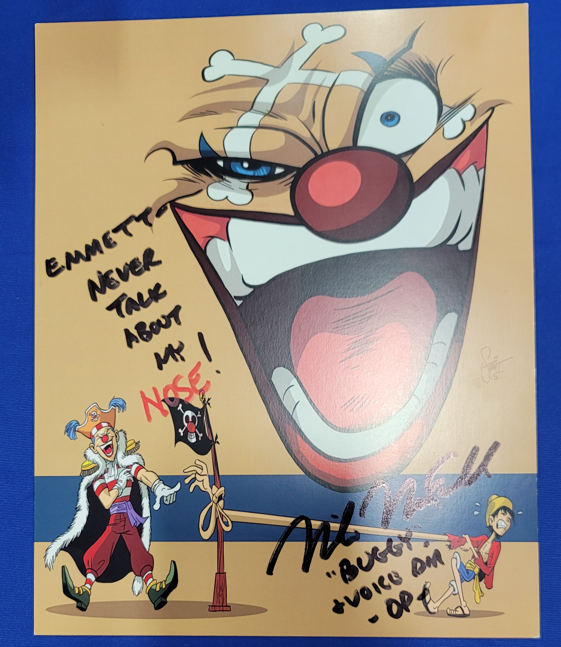 One Piece Buggy The Clown Fan Art Signed Cosmic Collectibles Main